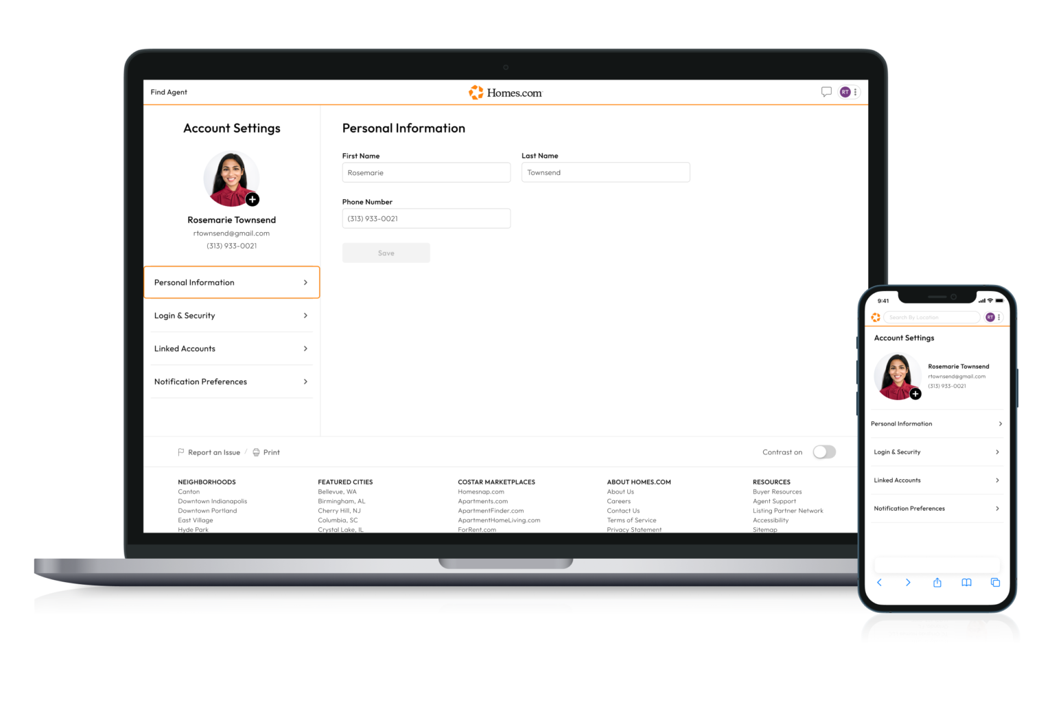 How Do I Get to My Account Settings? – Homes.com Support