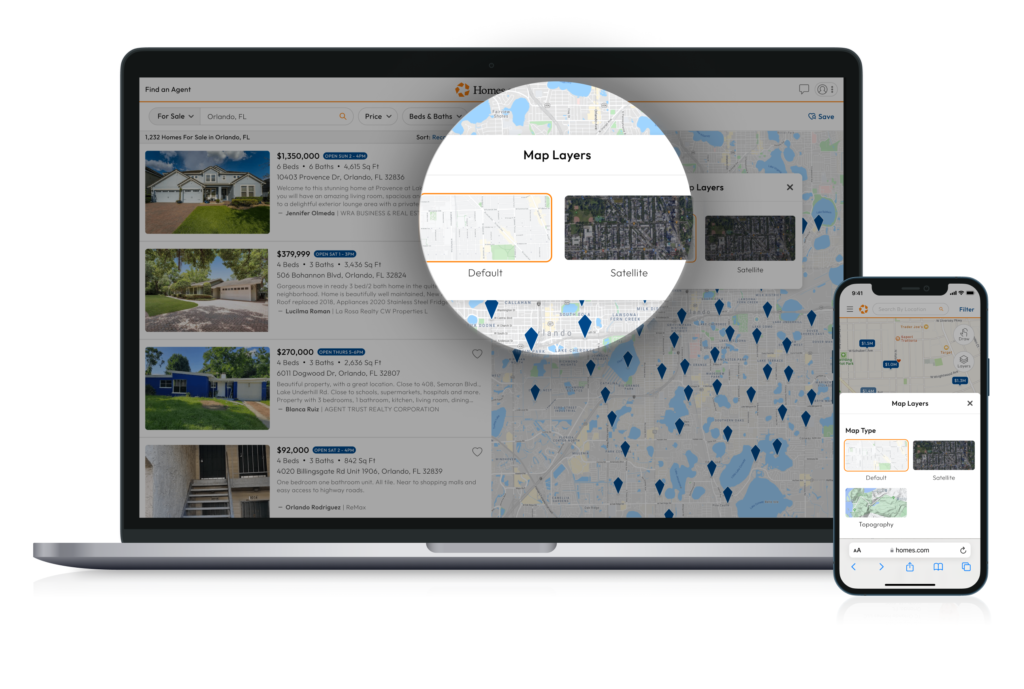 How Do I Use Layers on the Map? – Homes.com Support