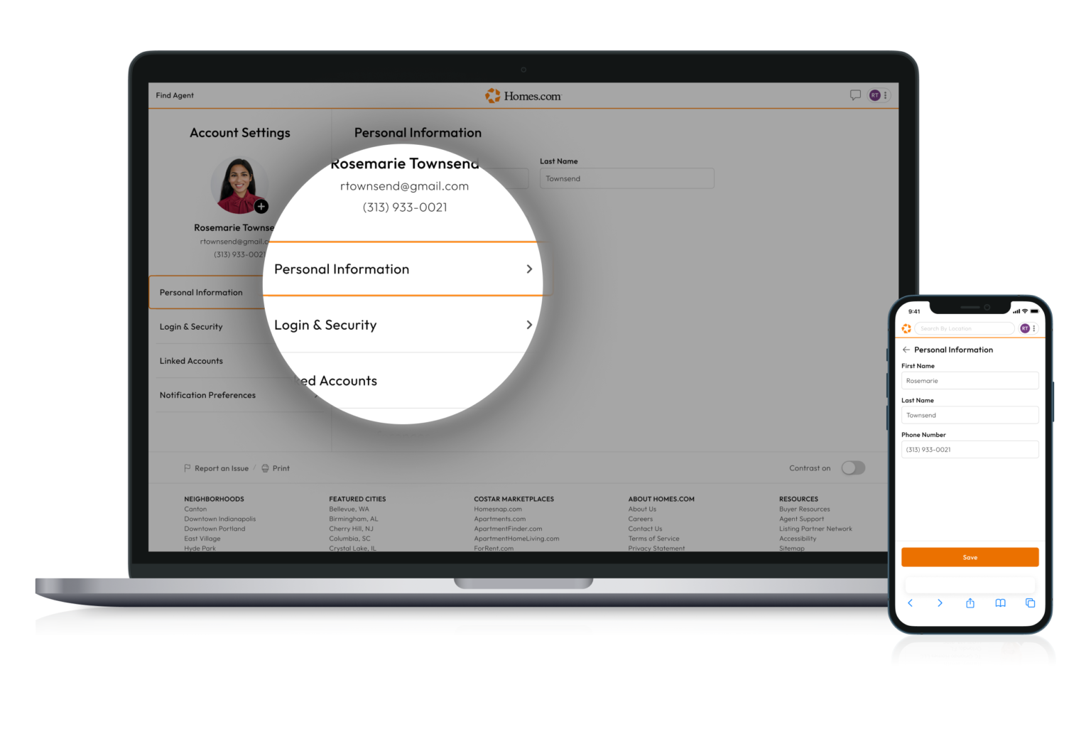 How Do I Edit My Personal Information? – Homes.com Support