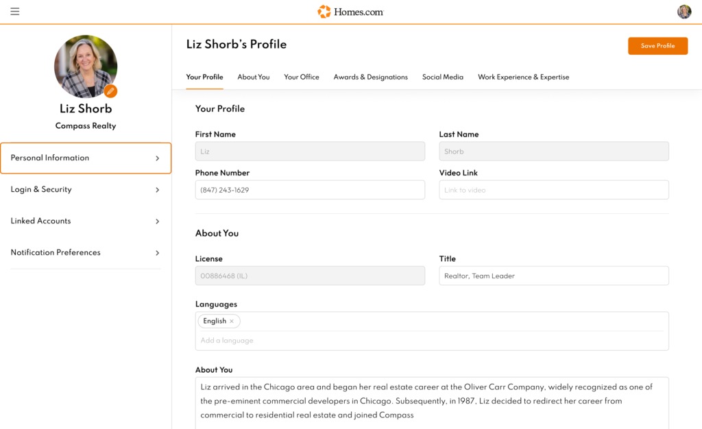 How Do I Edit My Personal Information? – Homes.com Support
