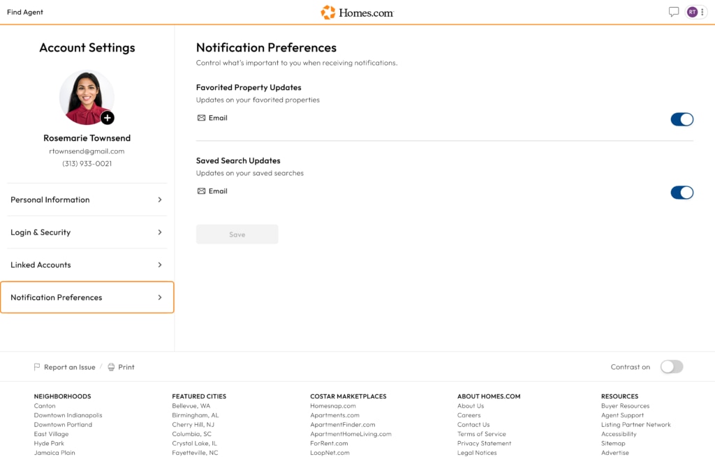 How Can I Link Accounts to My Homes.com Account? – Homes.com Support
